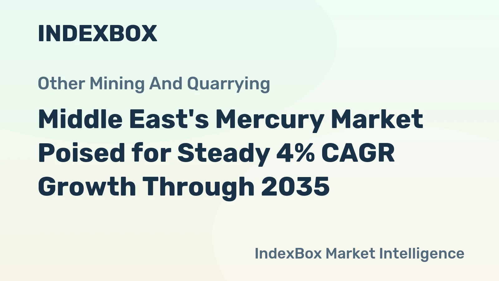 Middle East's Mercury Market Poised for Steady 4% CAGR Growth Through 2035
