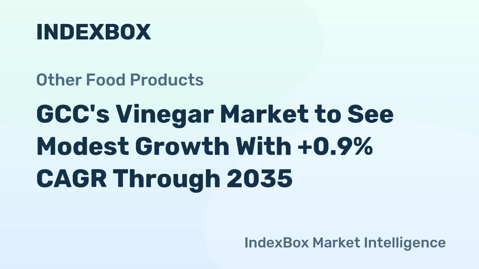 GCC's Vinegar Market to See Modest Growth With +0.9% CAGR Through 2035