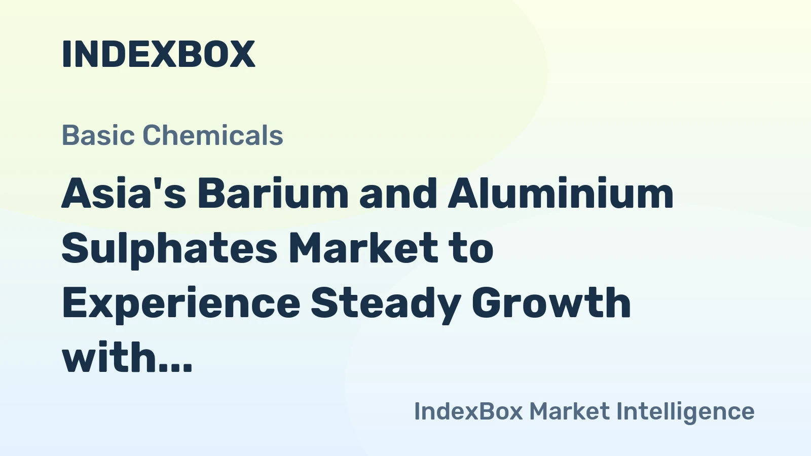 Asia's Barium and Aluminium Sulphates Market to Experience Steady Growth with 1.4% CAGR