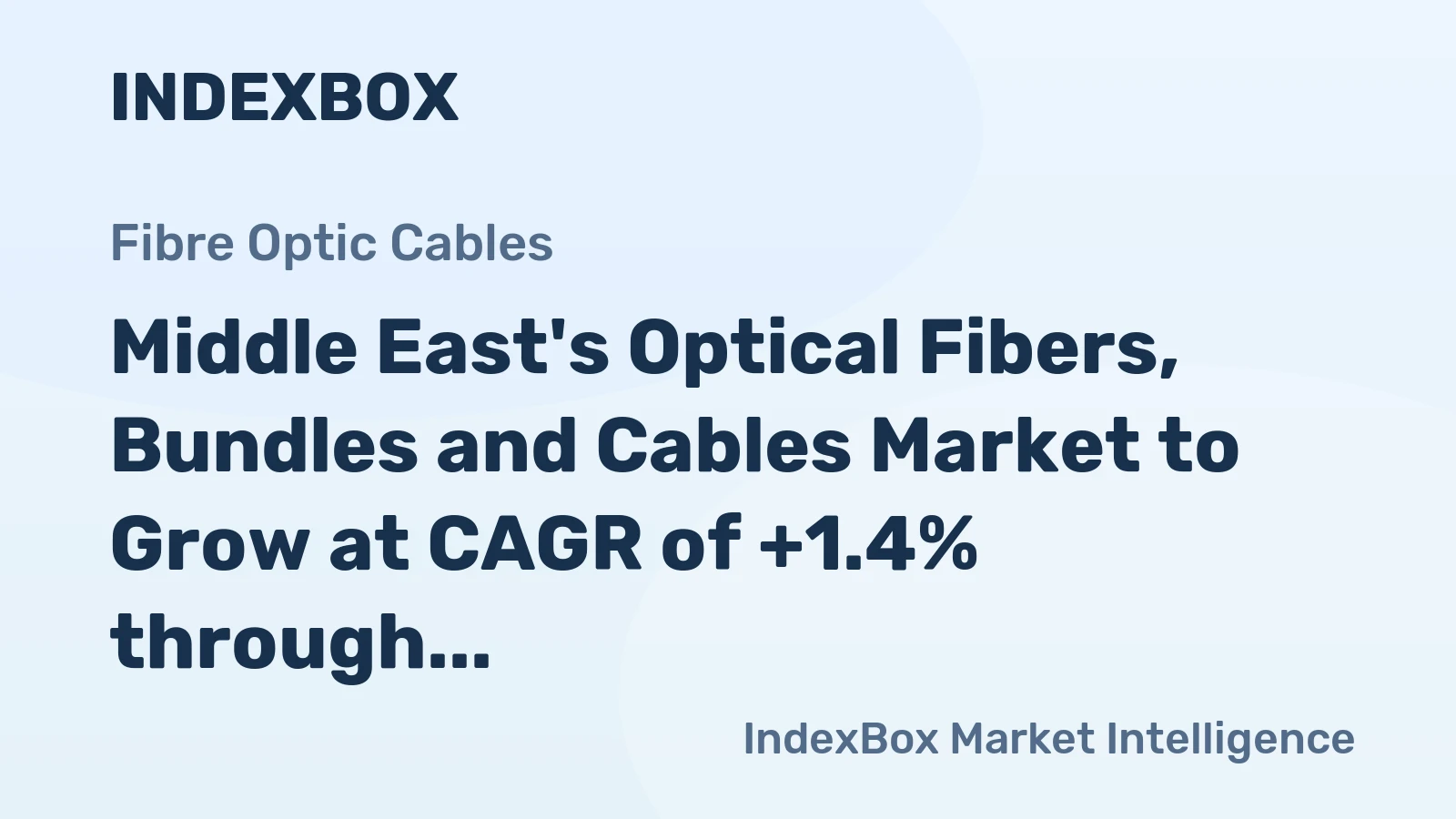 Middle East's Optical Fibers, Bundles and Cables Market to Grow at CAGR of +1.4% through 2035