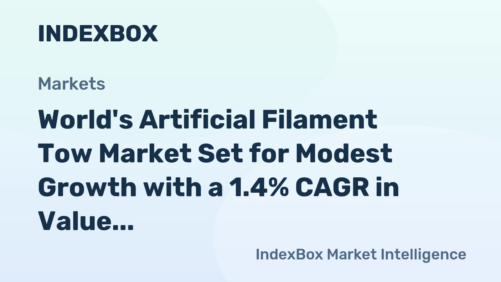 World's Artificial Filament Tow Market Set for Modest Growth with a 1.4% CAGR in Value Through 2035