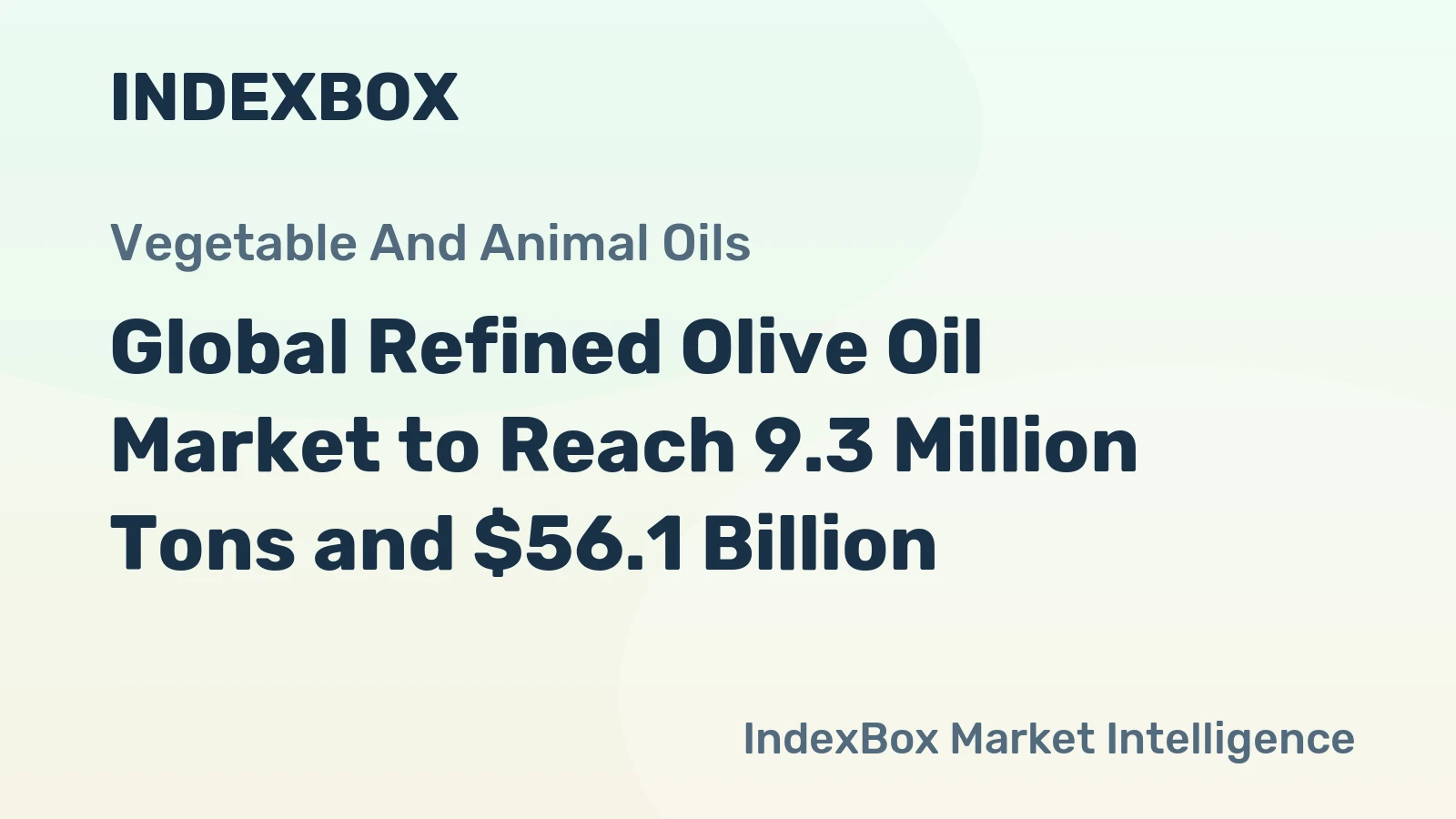 Global Refined Olive Oil Market to Reach 9.3 Million Tons and $56.1 Billion