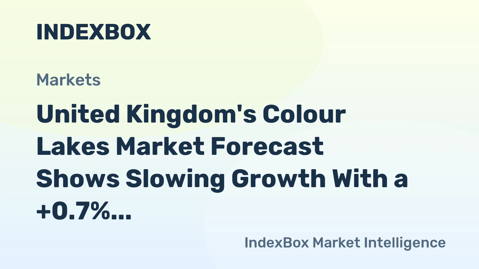 United Kingdom's Colour Lakes Market Forecast Shows Slowing Growth With a +0.7% Volume CAGR to 2035