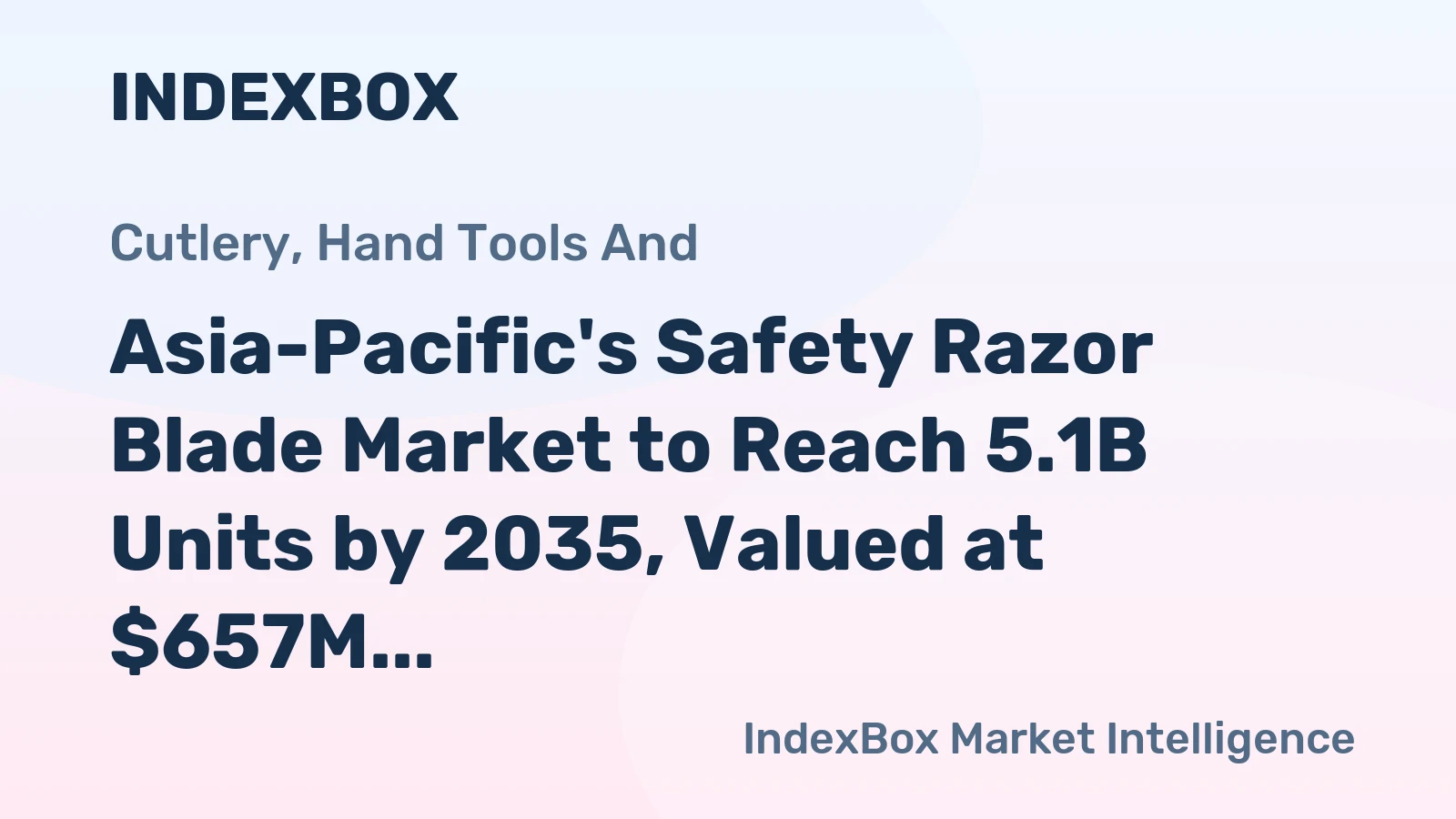 Asia-Pacific's Safety Razor Blade Market to Reach 5.1B Units by 2035, Valued at $657M