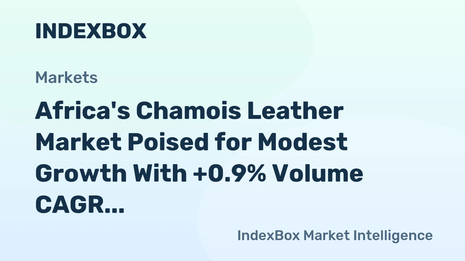 Africa's Chamois Leather Market Poised for Modest Growth With +0.9% Volume CAGR Through 2035