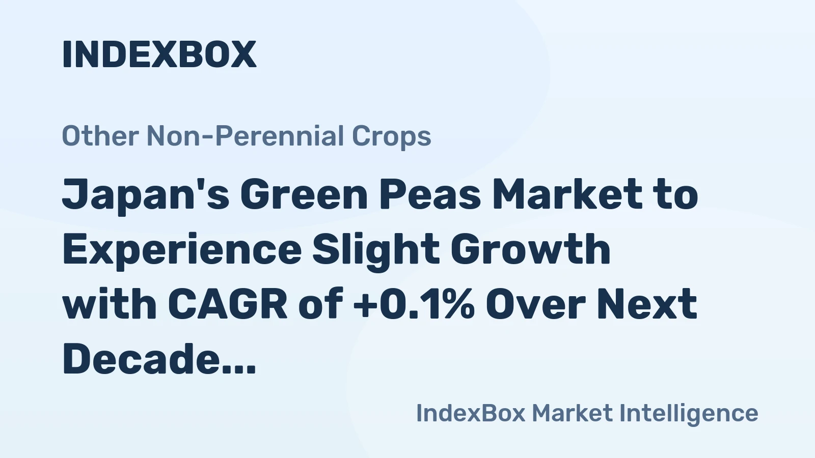Japan's Green Peas Market to Experience Slight Growth with CAGR of +0.1% Over Next Decade