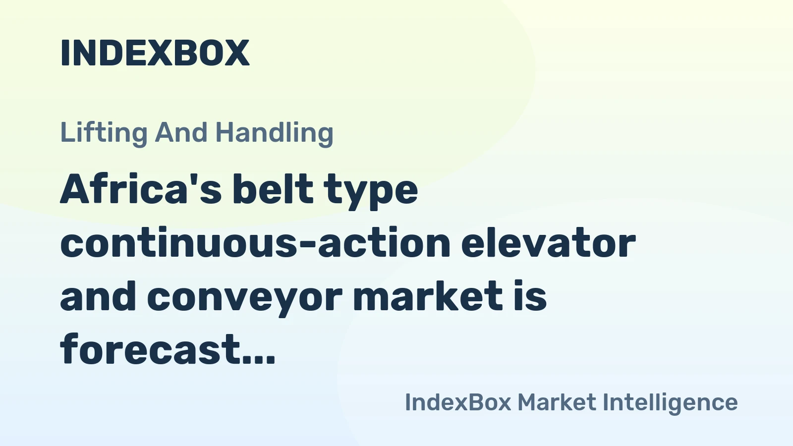 Africa's belt type continuous-action elevator and conveyor market is forecast to grow to 61K units in volume and $369M in value by 2035, driven by rising demand.