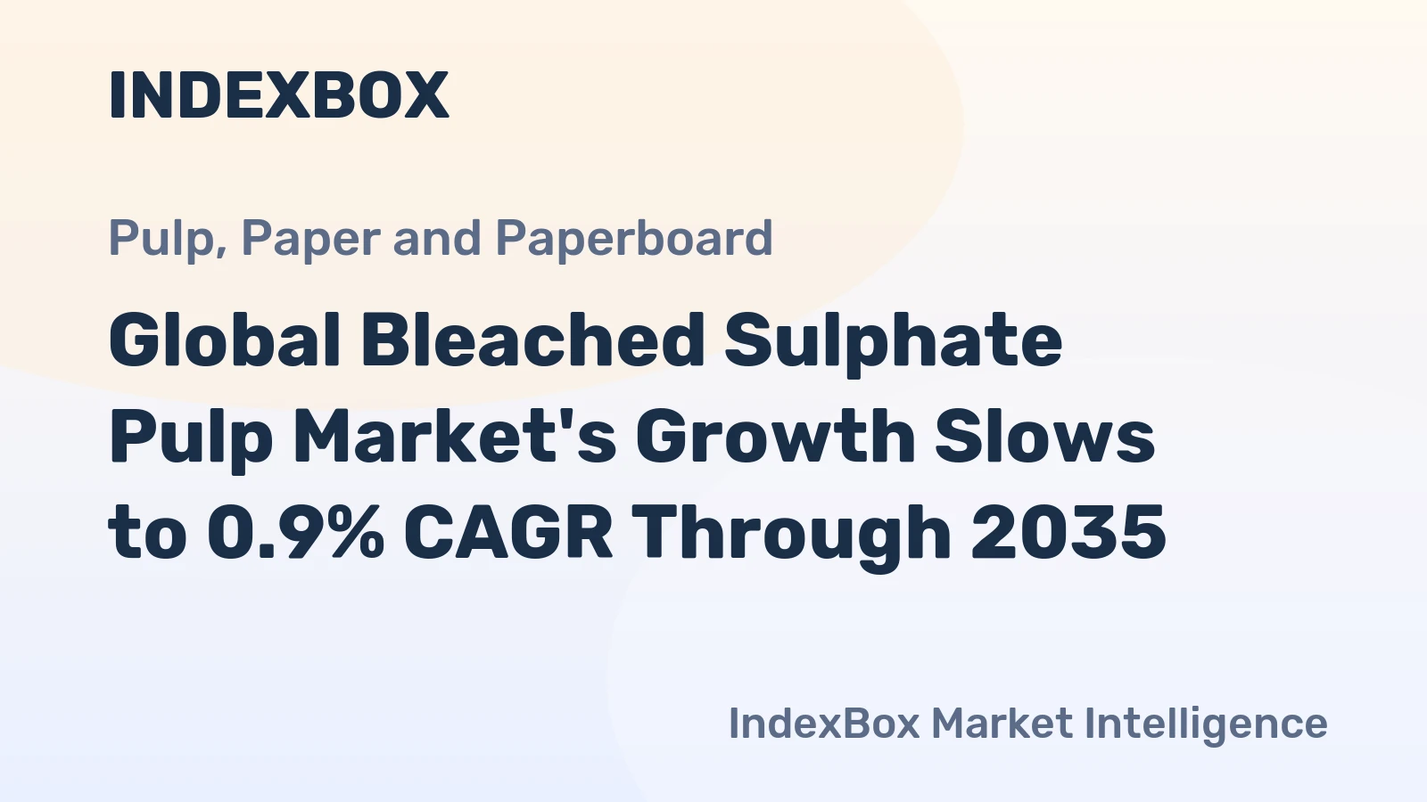 Global Bleached Sulphate Pulp Market's Growth Slows to 0.9% CAGR Through 2035