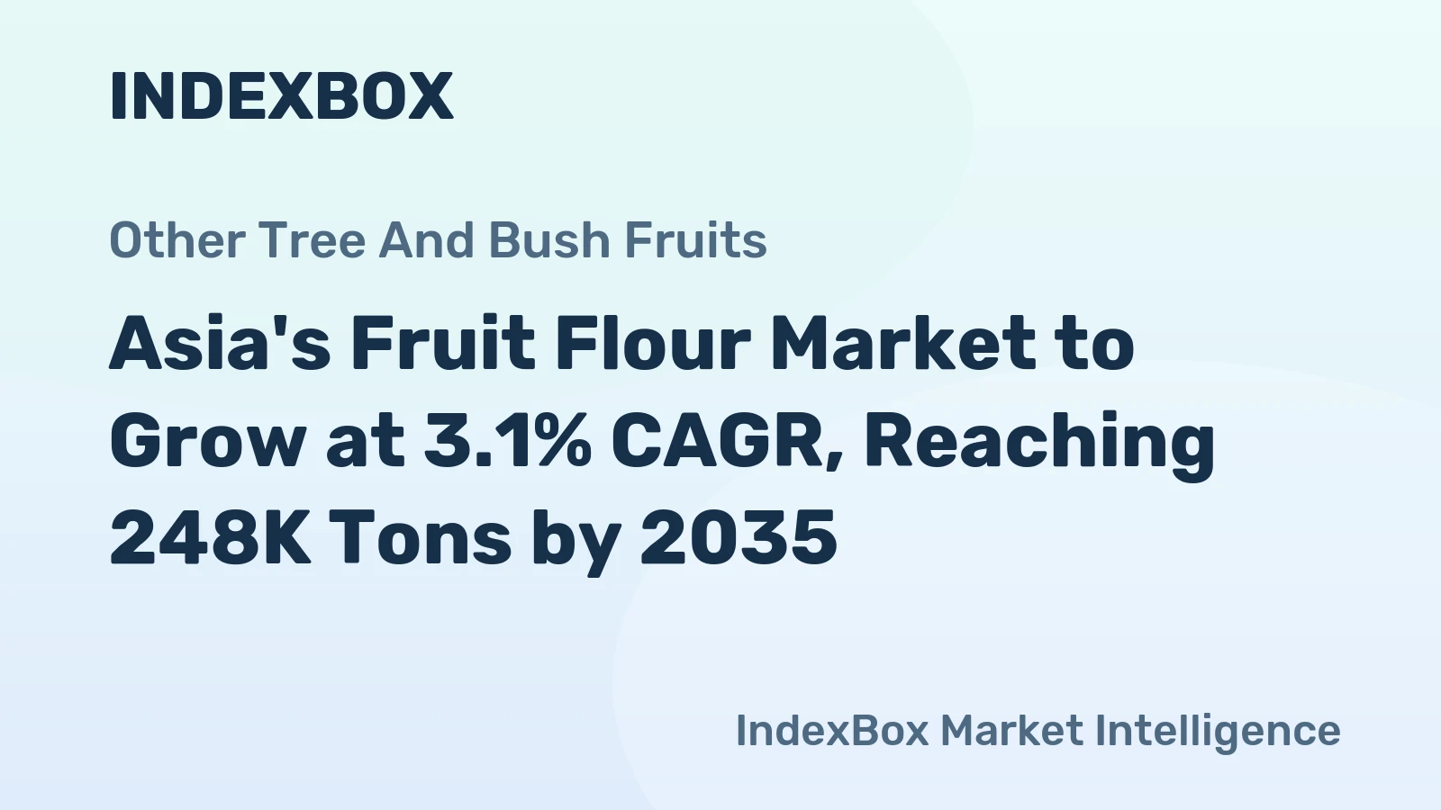 Asia's Fruit Flour Market to Grow at 3.1% CAGR, Reaching 248K Tons by 2035