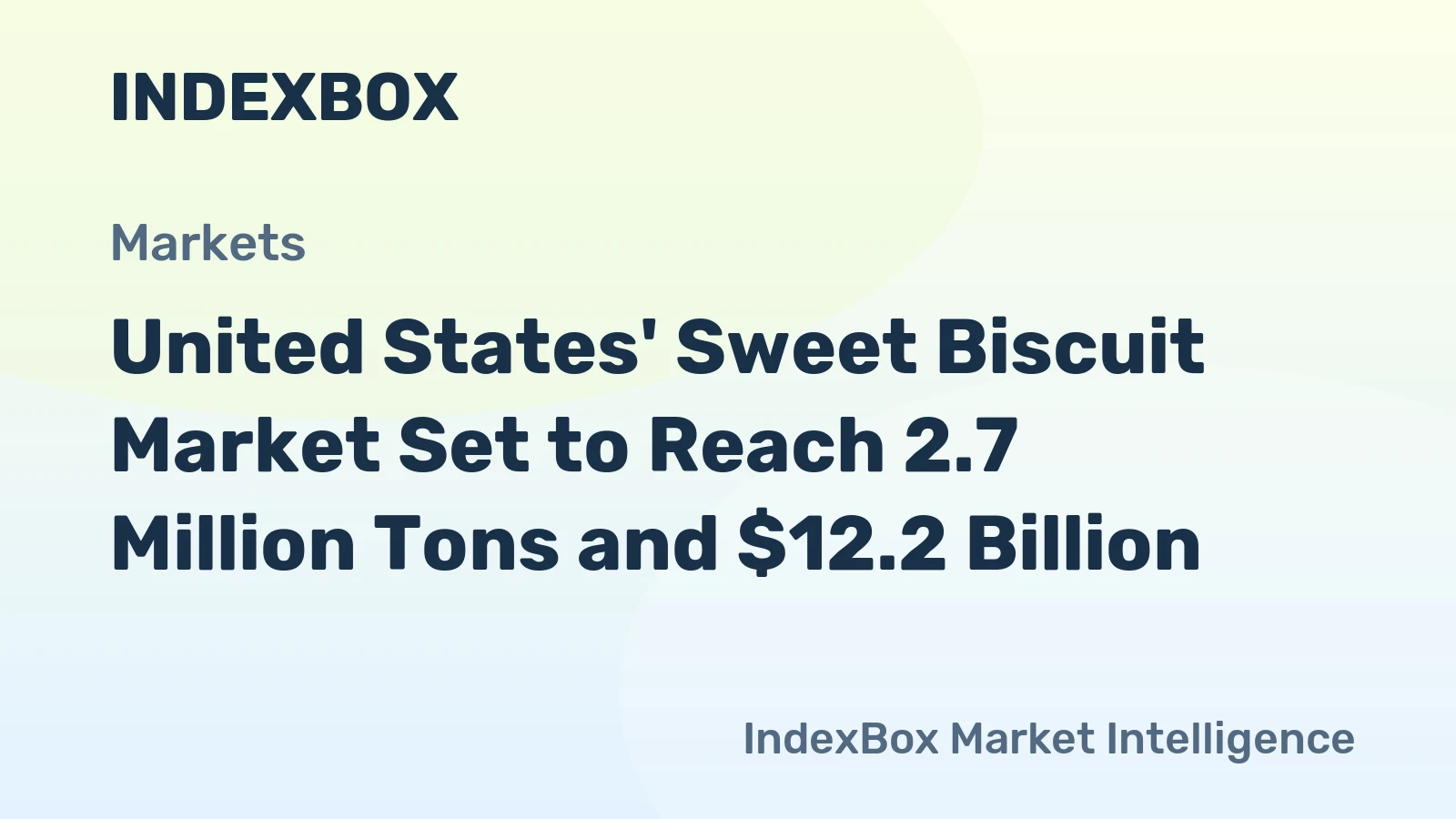 United States' Sweet Biscuit Market Set to Reach 2.7 Million Tons and $12.2 Billion