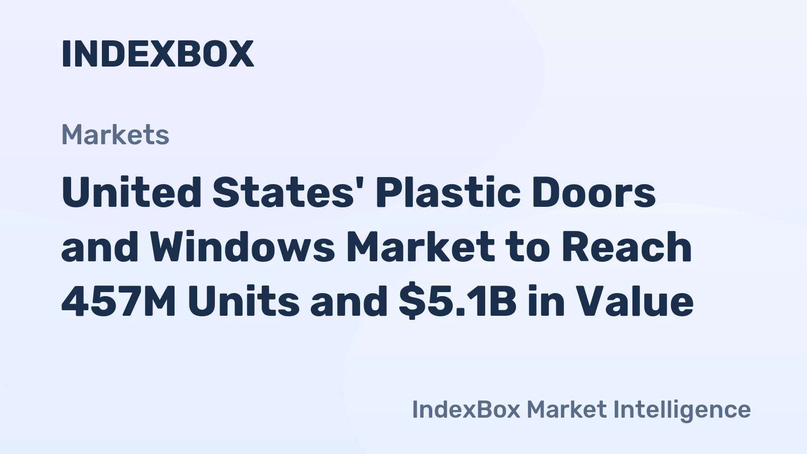 United States' Plastic Doors and Windows Market to Reach 457M Units and $5.1B in Value