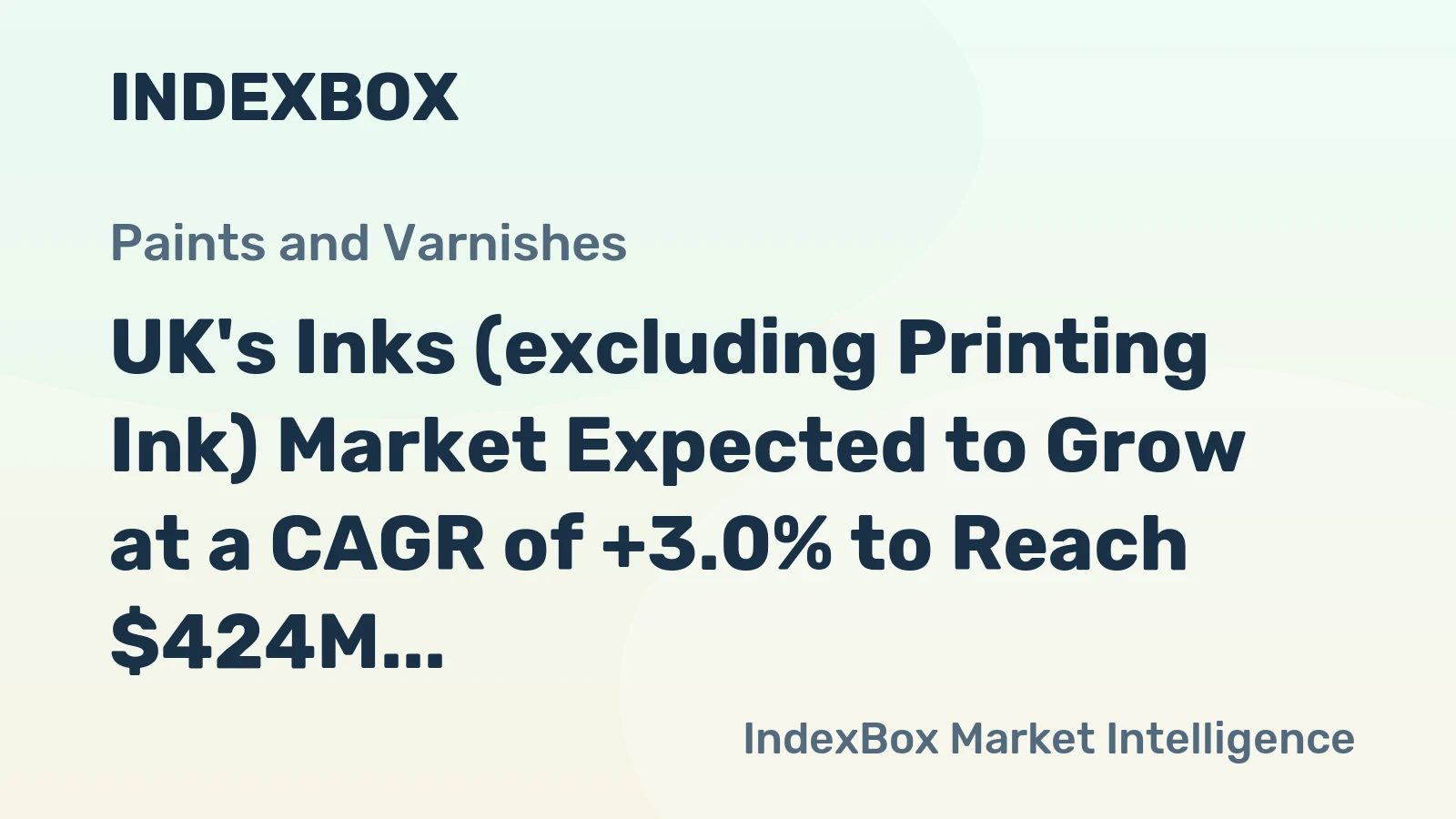 UK's Inks (excluding Printing Ink) Market Expected to Grow at a CAGR of +3.0% to Reach $424M by 2035