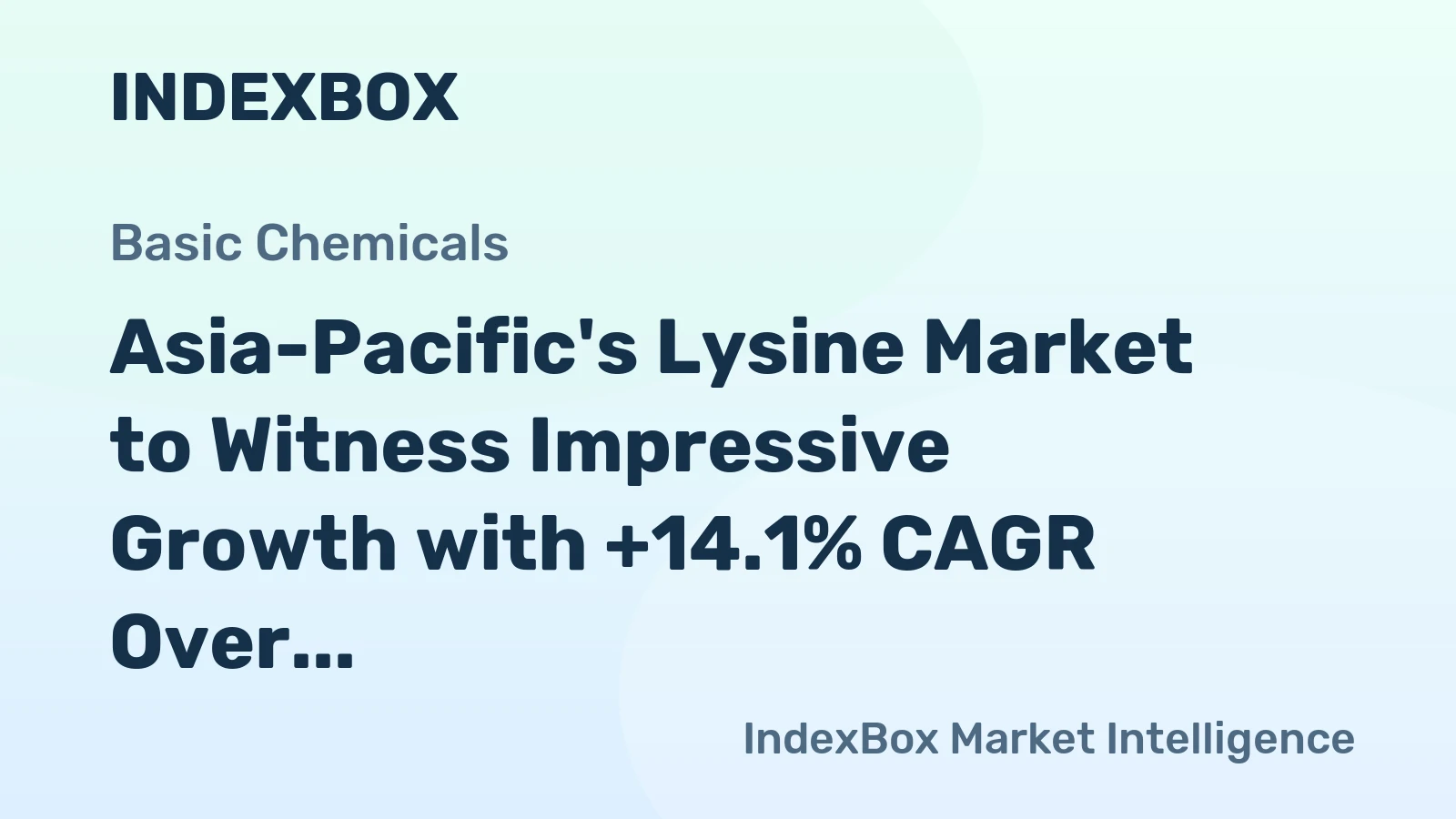 Asia-Pacific's Lysine Market to Witness Impressive Growth with +14.1% CAGR Over Next Decade