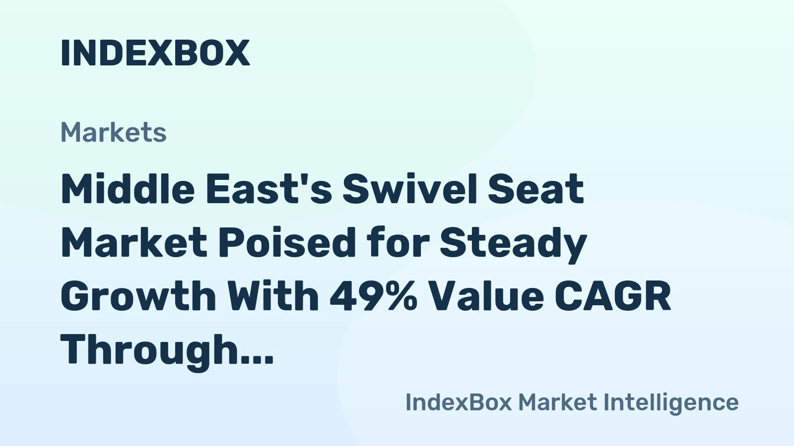 Middle East's Swivel Seat Market Poised for Steady Growth With 49% Value CAGR Through 2035