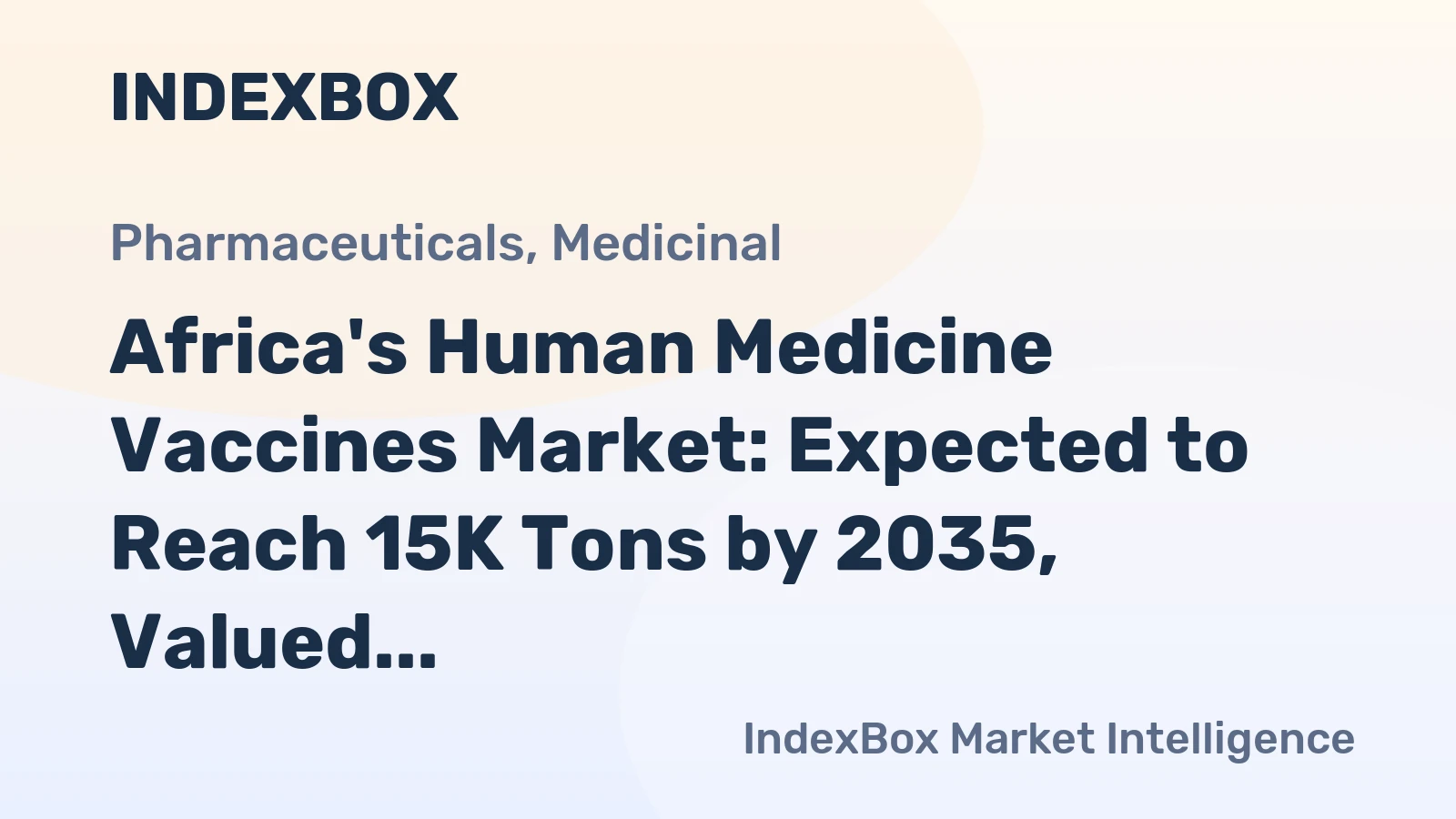 Africa's Human Medicine Vaccines Market: Expected to Reach 15K Tons by 2035, Valued at $4.3B