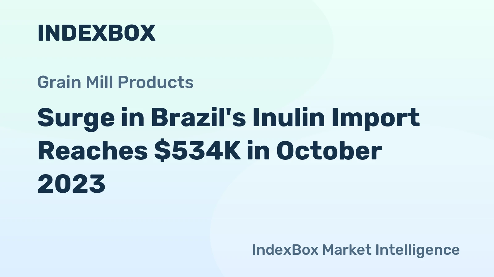 Surge in Brazil's Inulin Import Reaches $534K in October 2023
