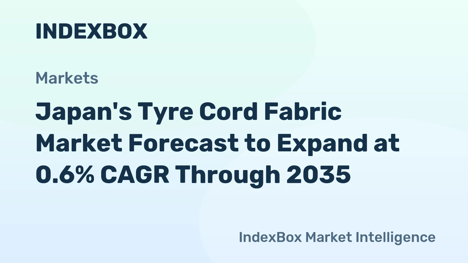 Japan's Tyre Cord Fabric Market Forecast to Expand at 0.6% CAGR Through 2035