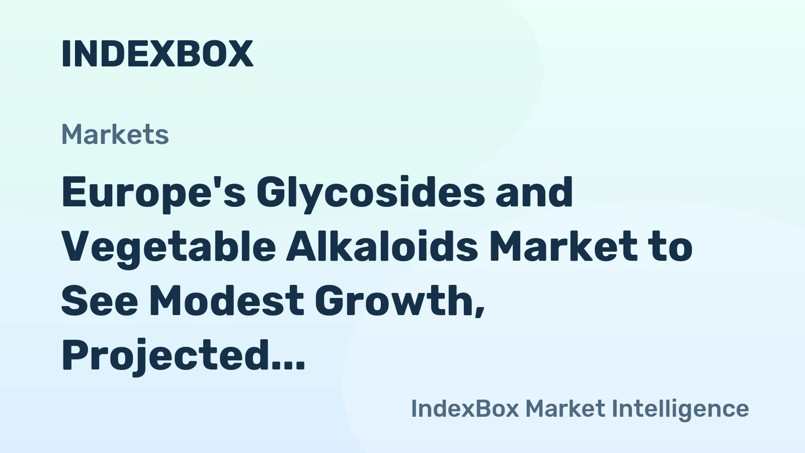 Europe's Glycosides and Vegetable Alkaloids Market to See Modest Growth, Projected at $3.2B by 2035
