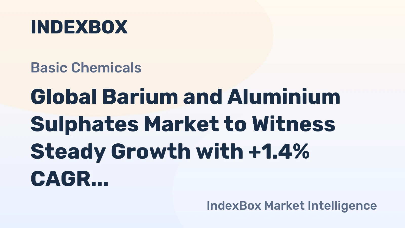 Global Barium and Aluminium Sulphates Market to Witness Steady Growth with +1.4% CAGR through 2035