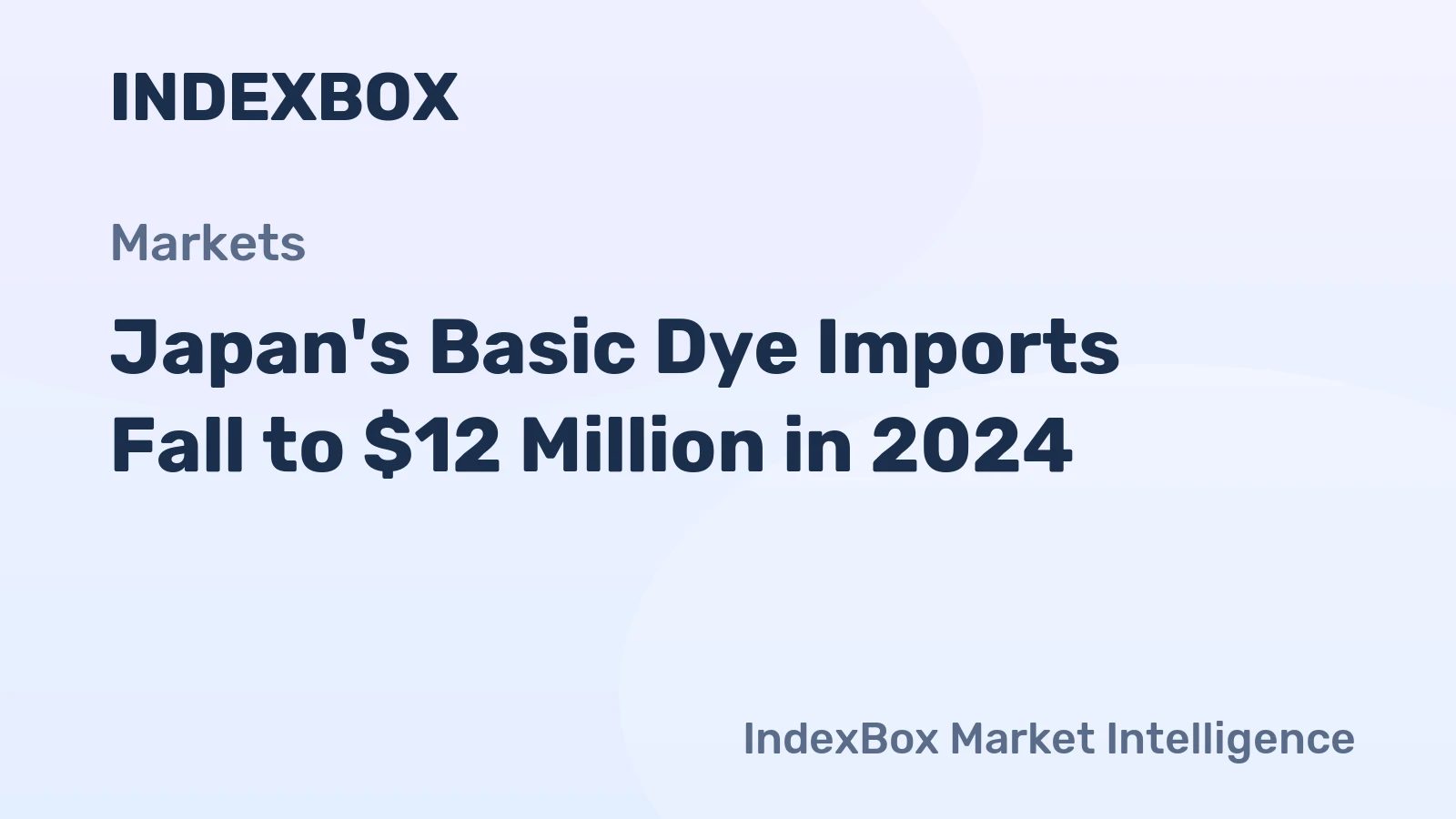 Japan's Basic Dye Imports Fall to $12 Million in 2024