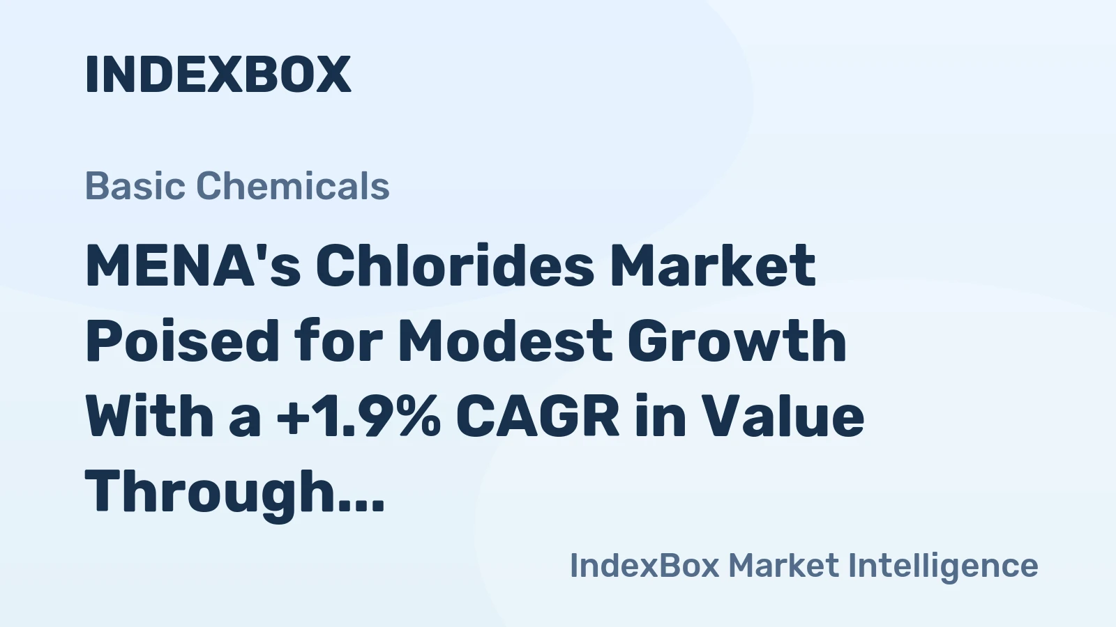 MENA's Chlorides Market Poised for Modest Growth With a +1.9% CAGR in Value Through 2035
