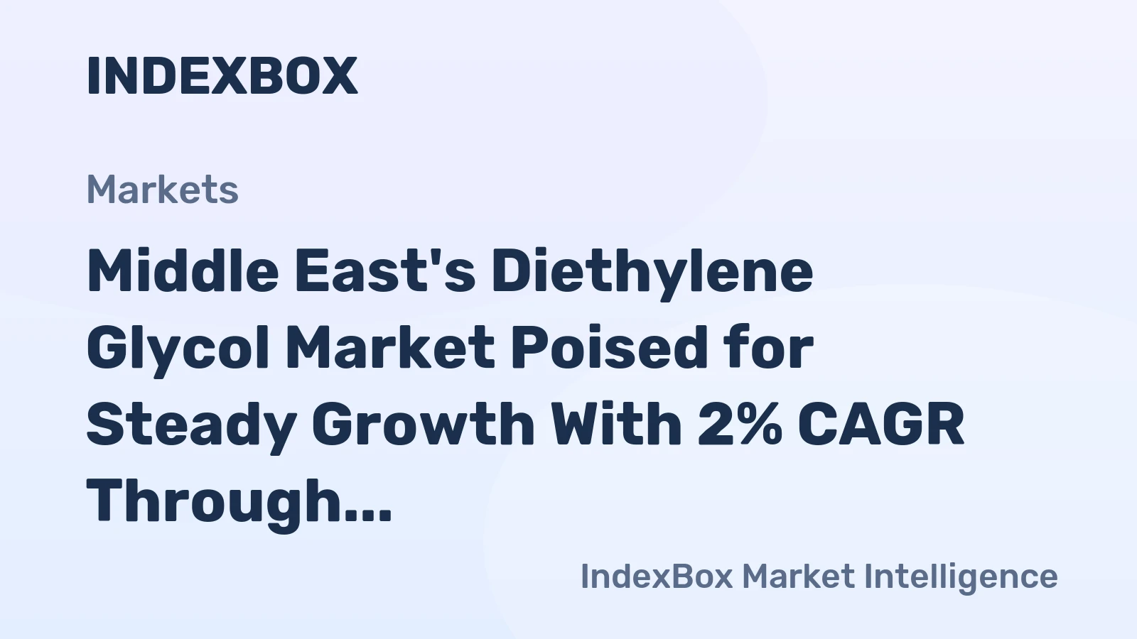 Middle East's Diethylene Glycol Market Poised for Steady Growth With 2% CAGR Through 2035