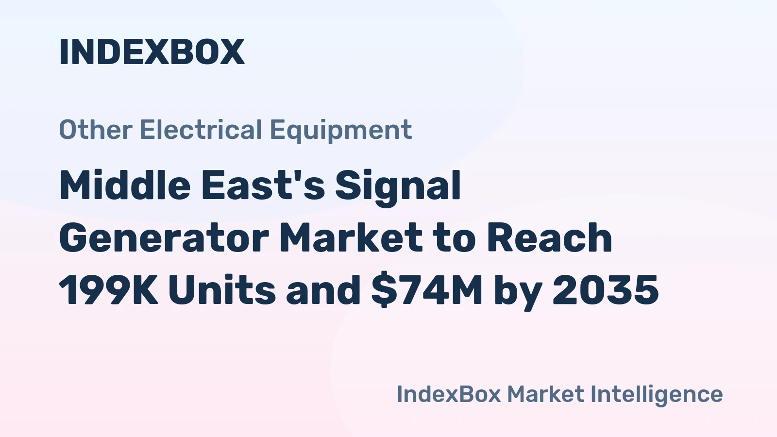 Middle East's Signal Generator Market to Reach 199K Units and $74M by 2035