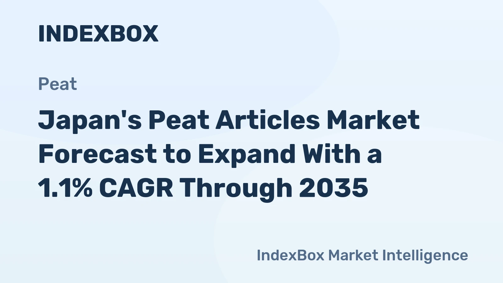 Japan's Peat Articles Market Forecast to Expand With a 1.1% CAGR Through 2035