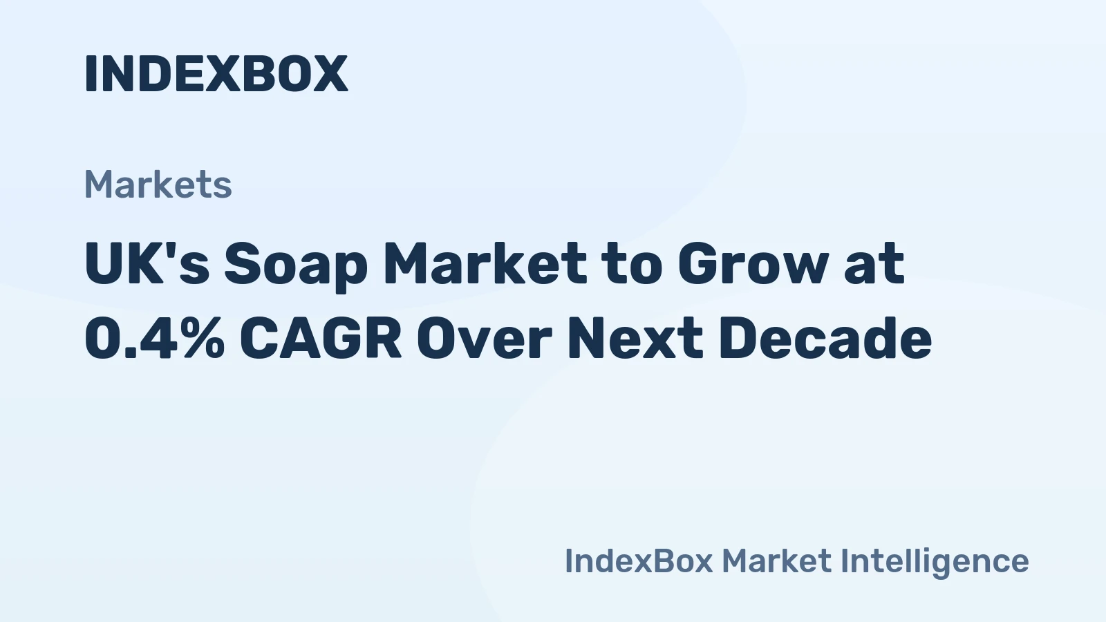 UK's Soap Market to Grow at 0.4% CAGR Over Next Decade