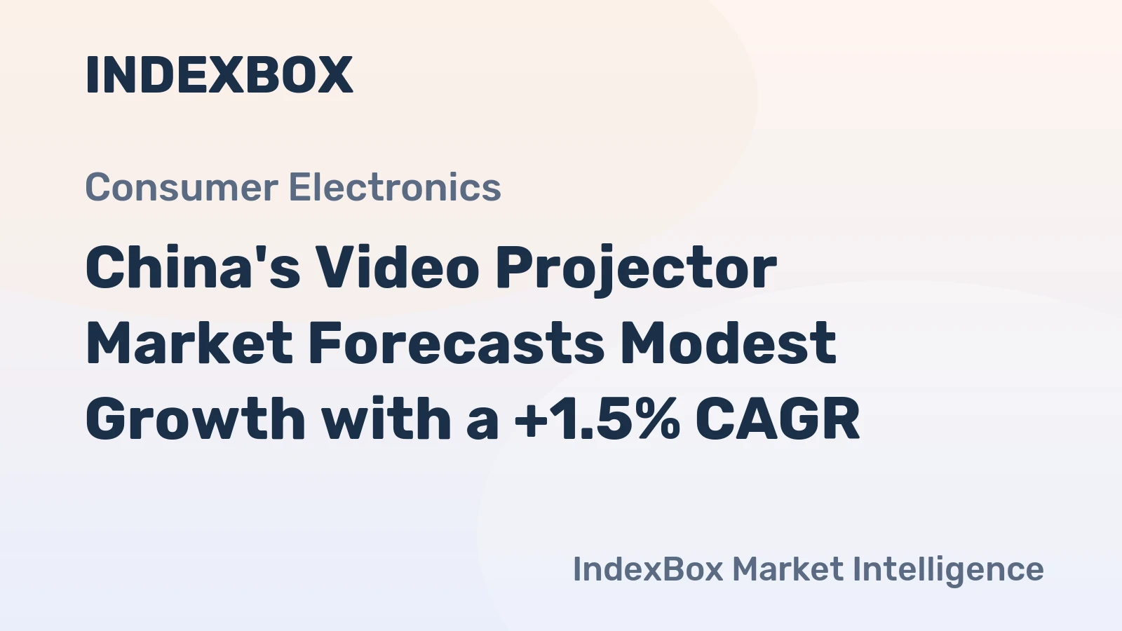 China's Video Projector Market Forecasts Modest Growth with a +1.5% CAGR