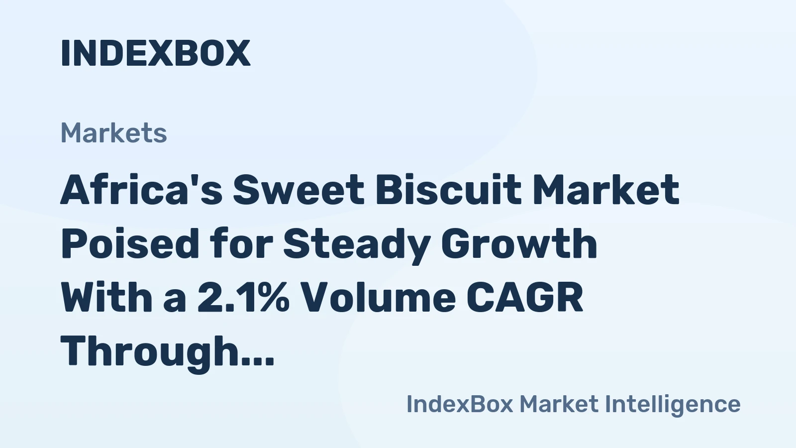 Africa's Sweet Biscuit Market Poised for Steady Growth With a 2.1% Volume CAGR Through 2035