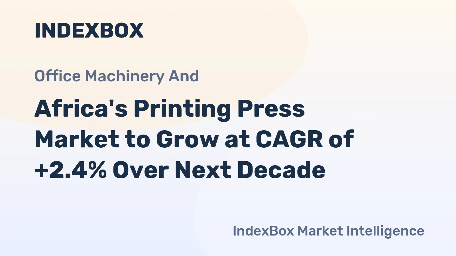 Africa's Printing Press Market to Grow at CAGR of +2.4% Over Next Decade