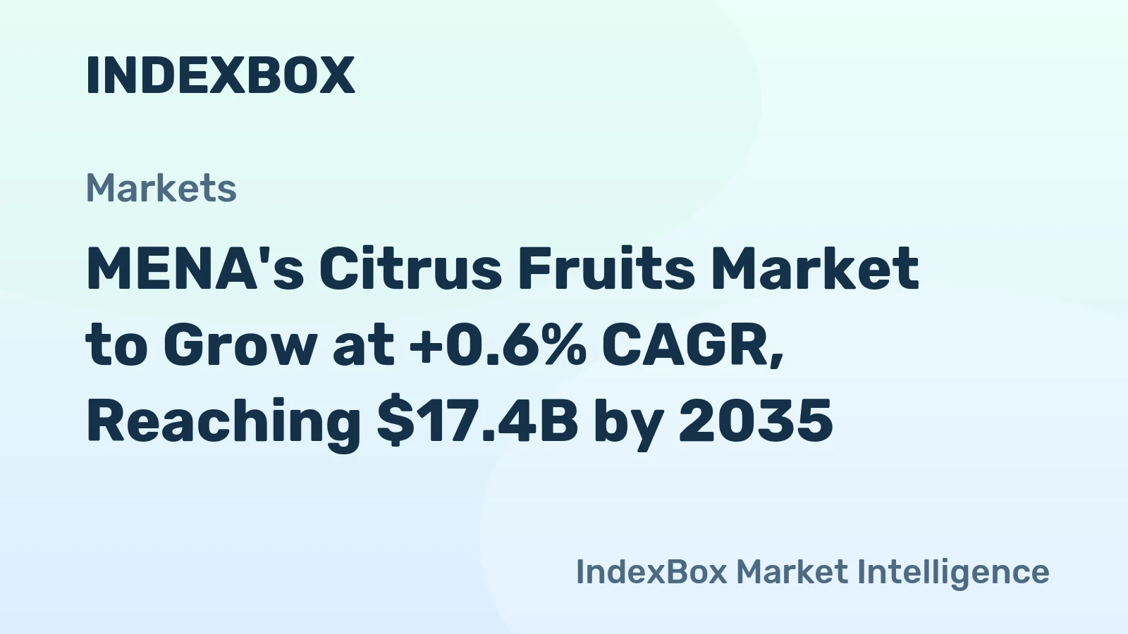 MENA's Citrus Fruits Market to Grow at +0.6% CAGR, Reaching $17.4B by 2035