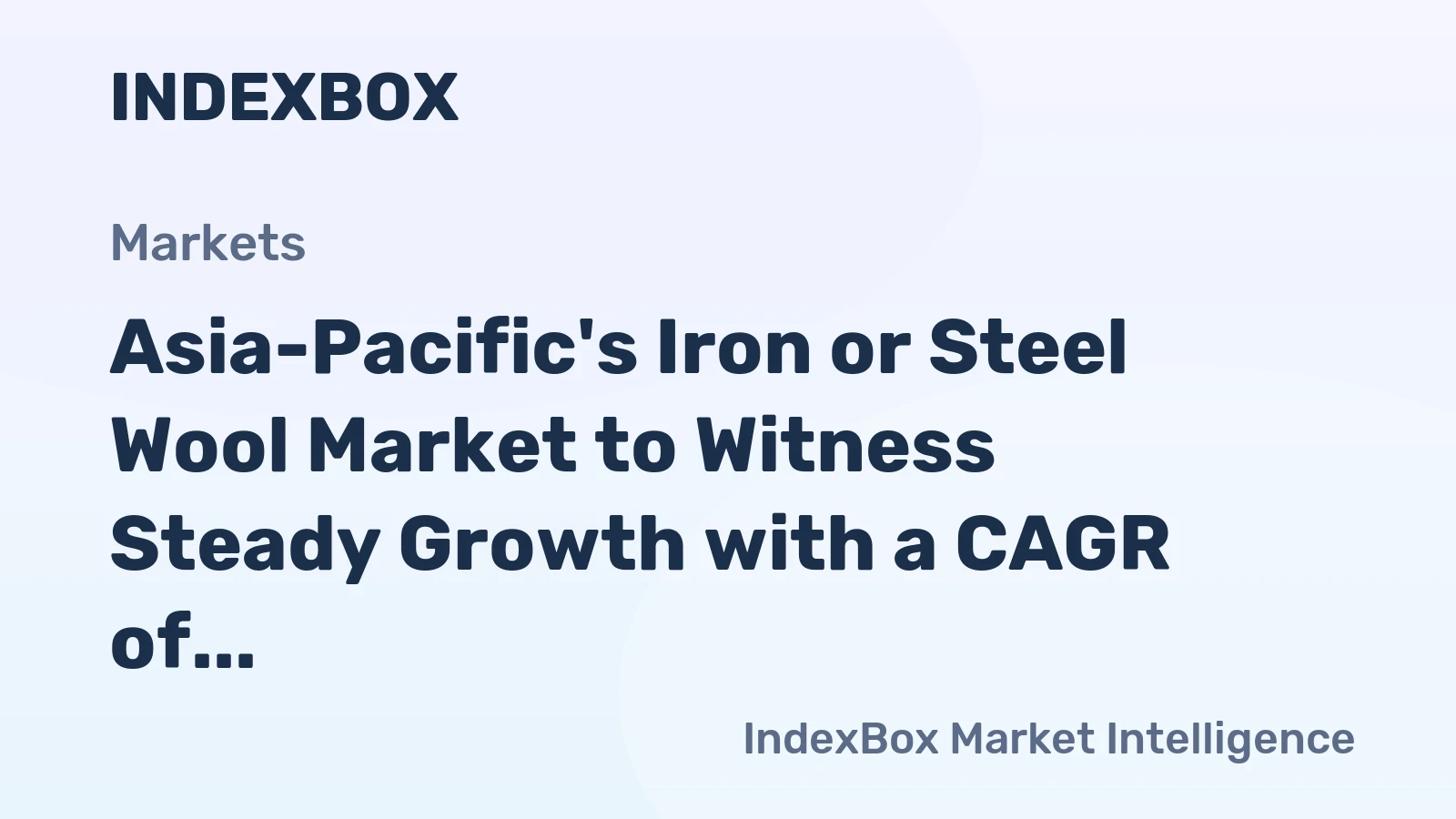 Asia-Pacific's Iron or Steel Wool Market to Witness Steady Growth with a CAGR of +0.7% from 2024 to 2035