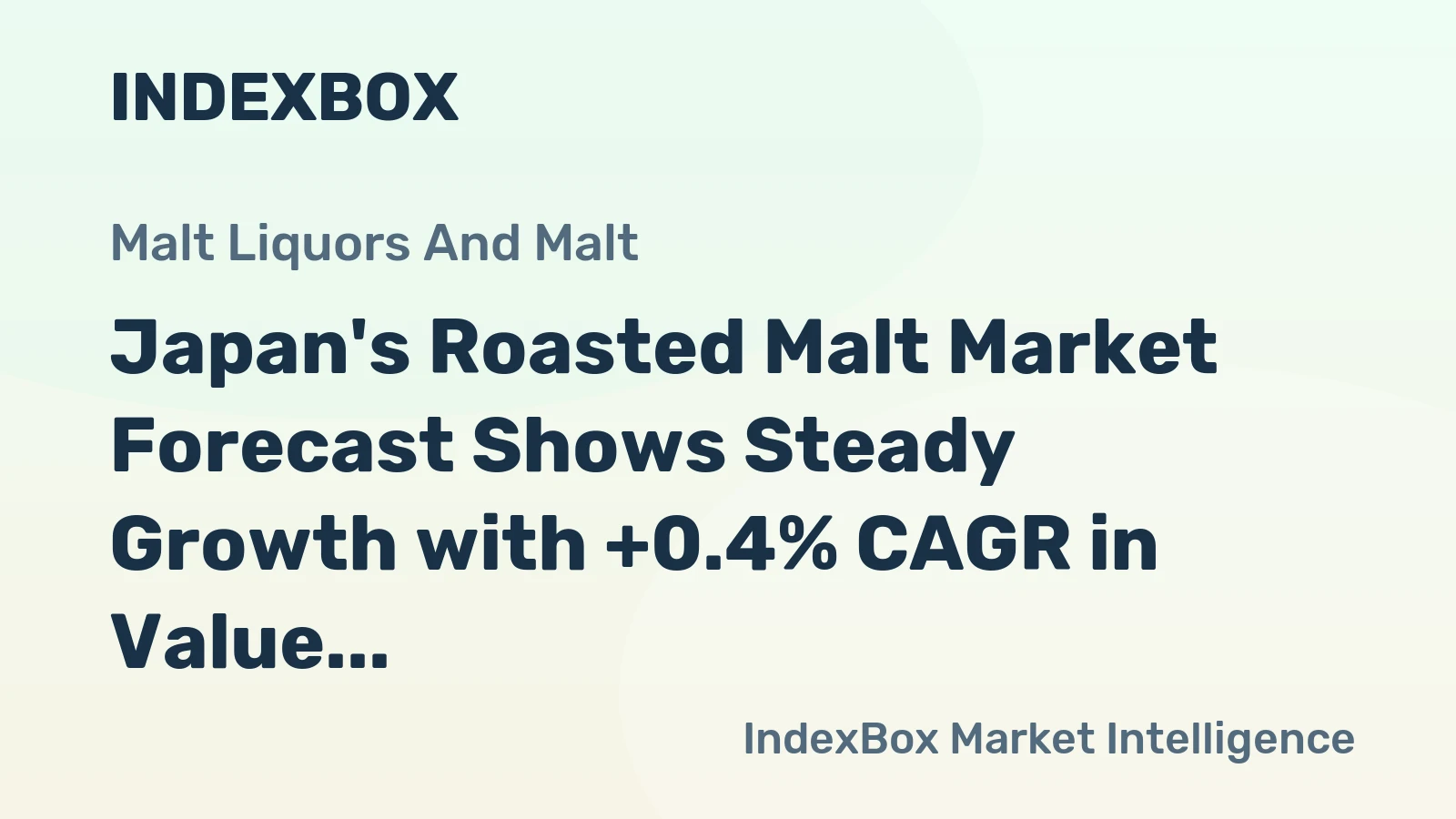 Japan's Roasted Malt Market Forecast Shows Steady Growth with +0.4% CAGR in Value