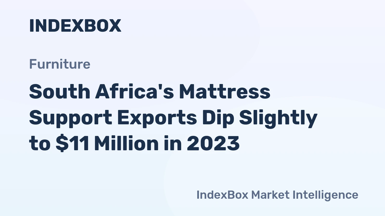 South Africa's Mattress Support Exports Dip Slightly to $11 Million in 2023