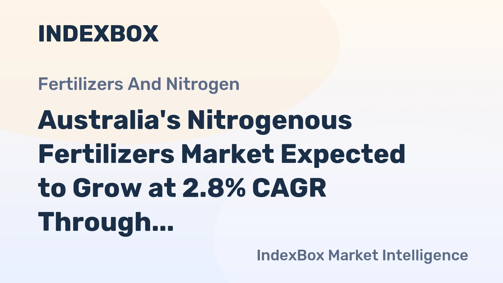Australia's Nitrogenous Fertilizers Market Expected to Grow at 2.8% CAGR Through 2035