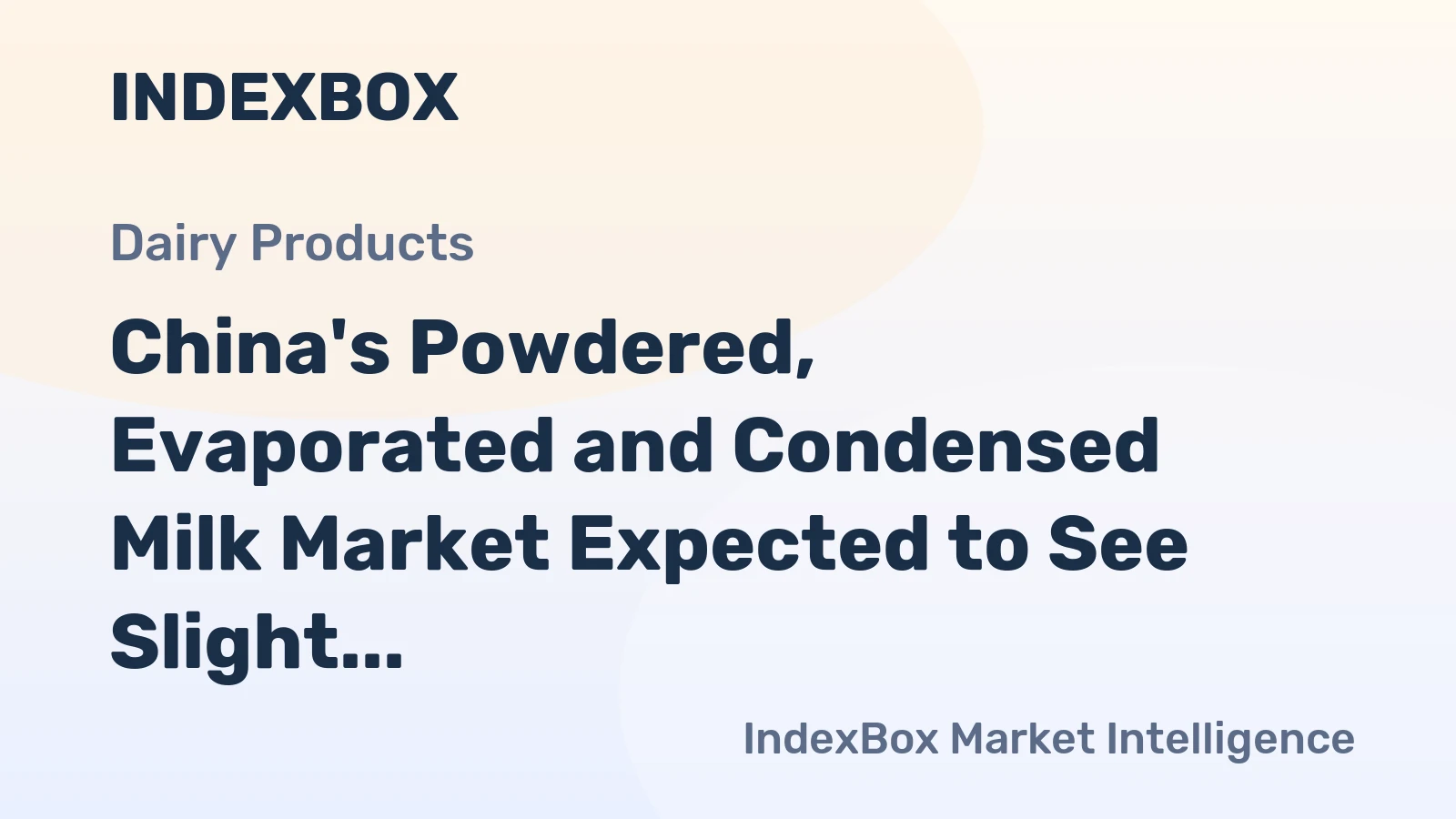 China's Powdered, Evaporated and Condensed Milk Market Expected to See Slight Growth with CAGR of +0.9% from 2024-2035