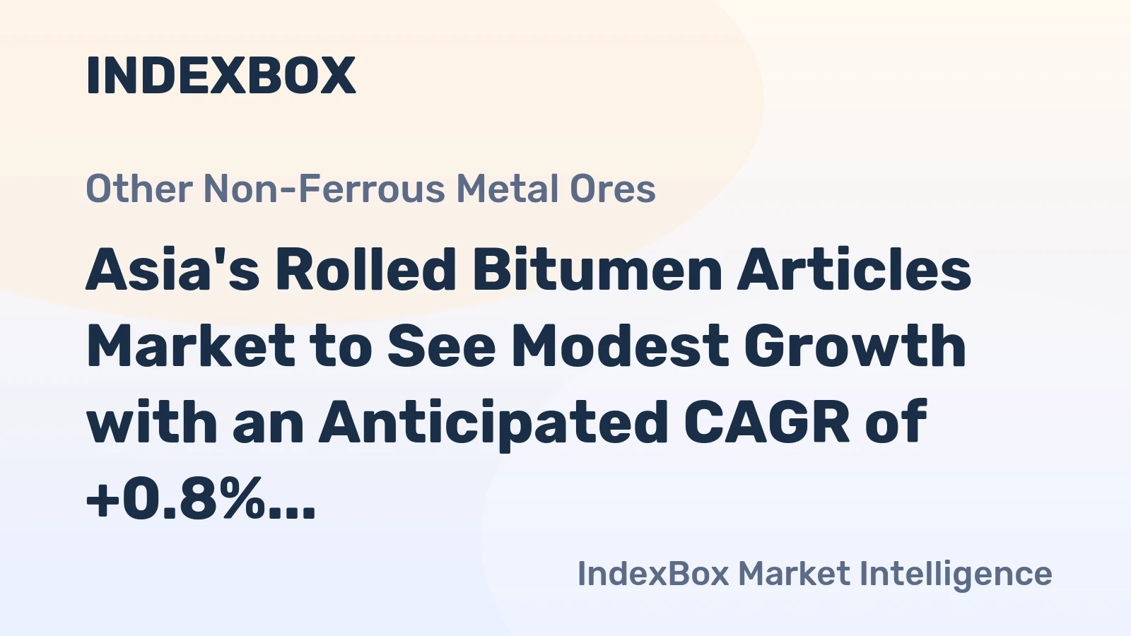 Asia's Rolled Bitumen Articles Market to See Modest Growth with an Anticipated CAGR of +0.8% Through 2035