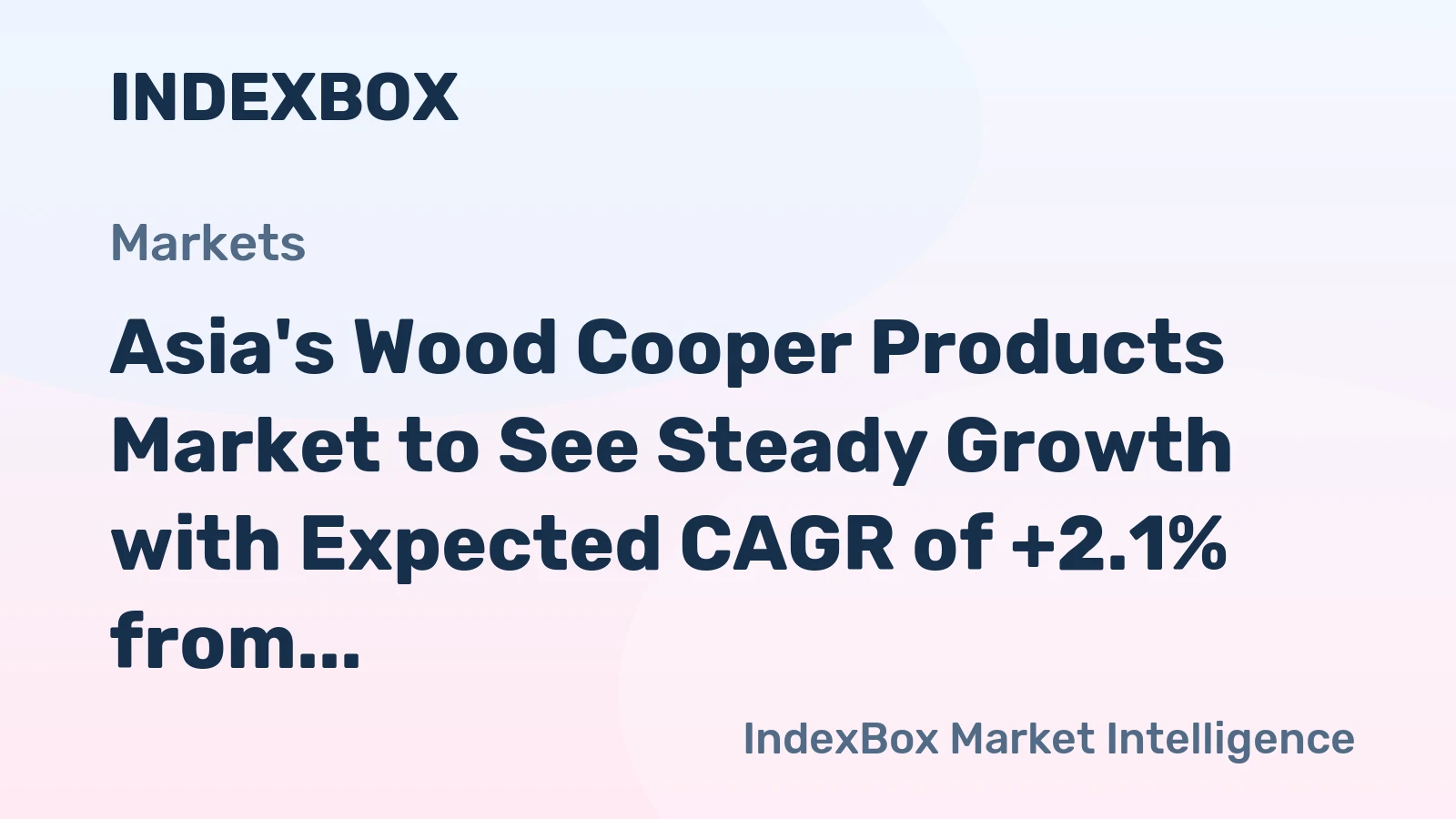 Asia's Wood Cooper Products Market to See Steady Growth with Expected CAGR of +2.1% from 2024 to 2035
