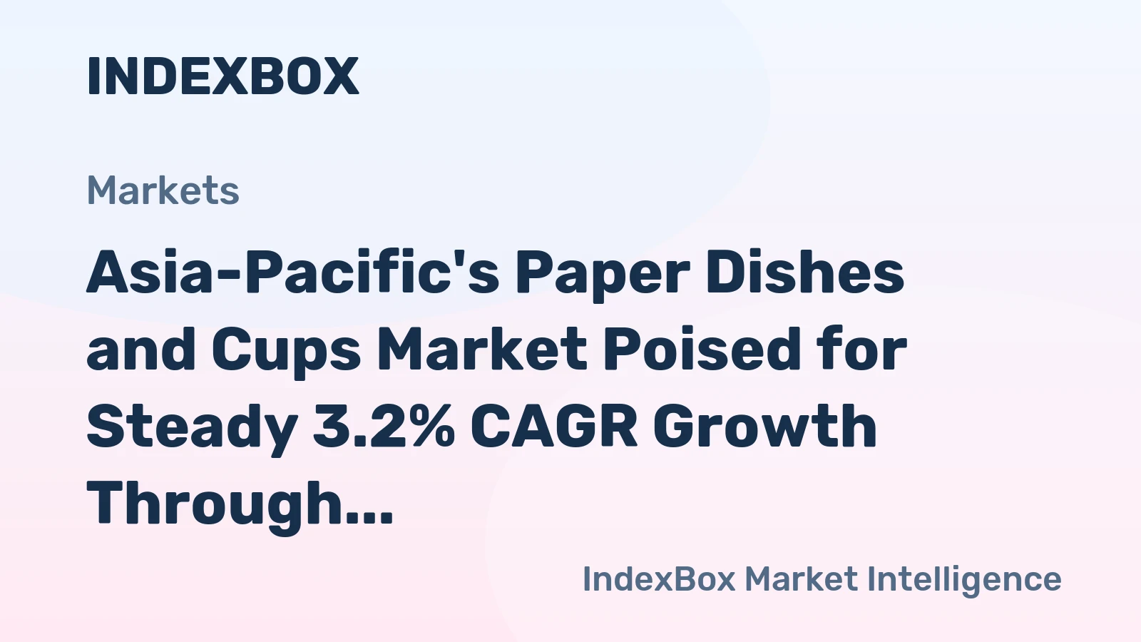 Asia-Pacific's Paper Dishes and Cups Market Poised for Steady 3.2% CAGR Growth Through 2035