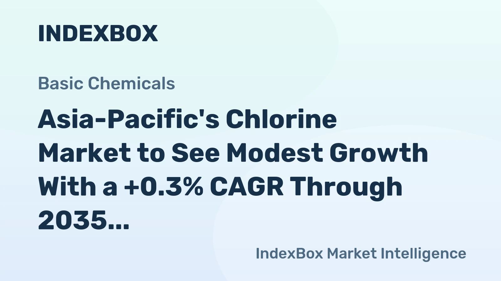 Asia-Pacific's Chlorine Market to See Modest Growth With a +0.3% CAGR Through 2035