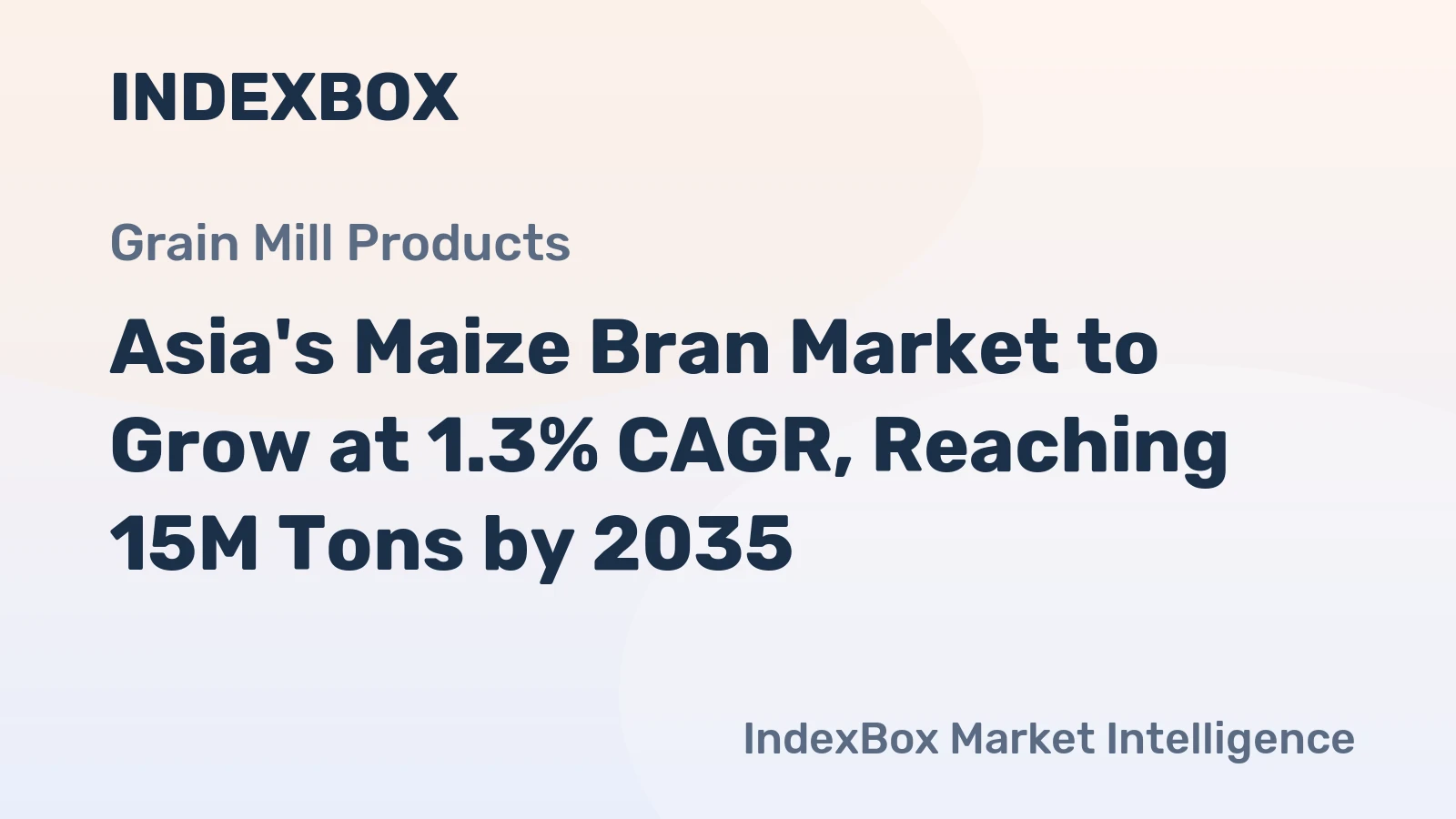 Asia's Maize Bran Market to Grow at 1.3% CAGR, Reaching 15M Tons by 2035