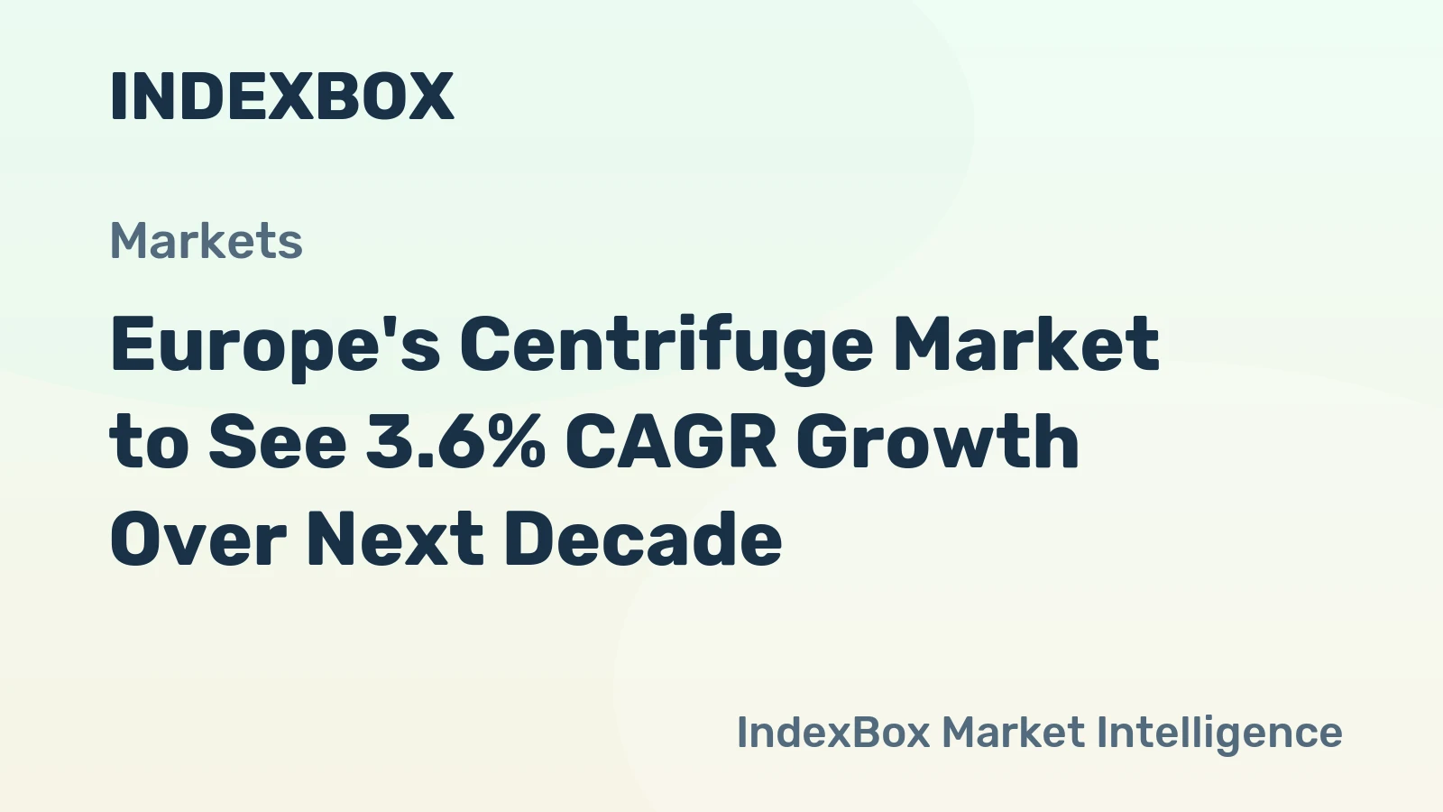 Europe's Centrifuge Market to See 3.6% CAGR Growth Over Next Decade