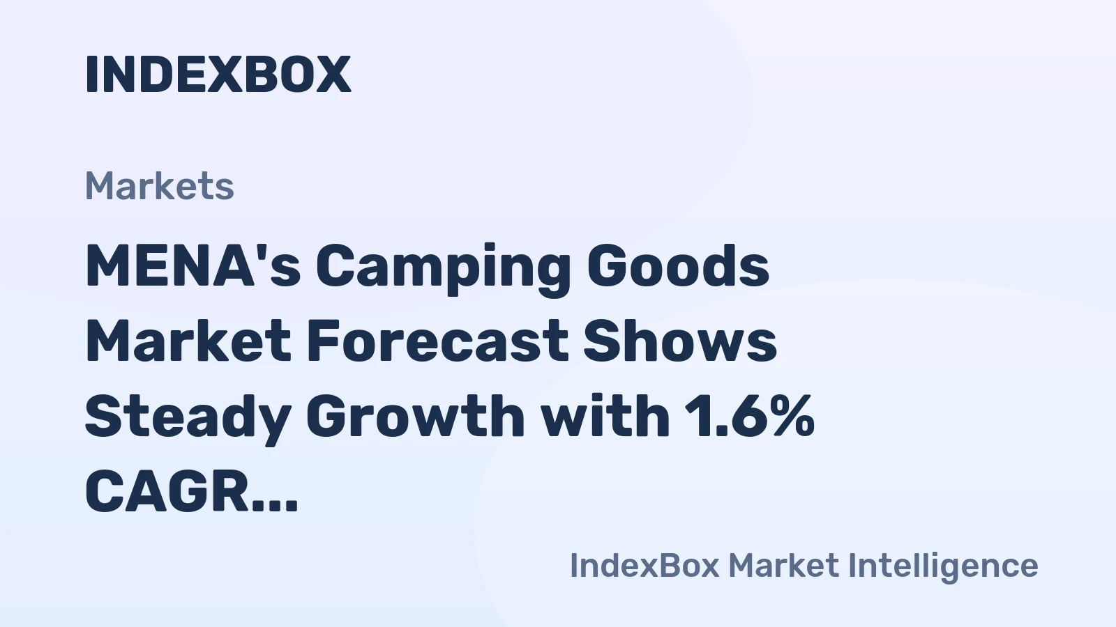 MENA's Camping Goods Market Forecast Shows Steady Growth with 1.6% CAGR Through 2035