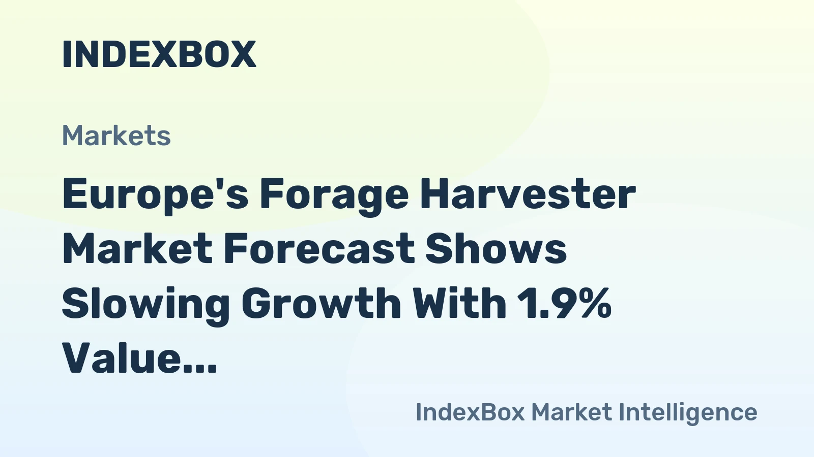 Europe's Forage Harvester Market Forecast Shows Slowing Growth With 1.9% Value CAGR Through 2035