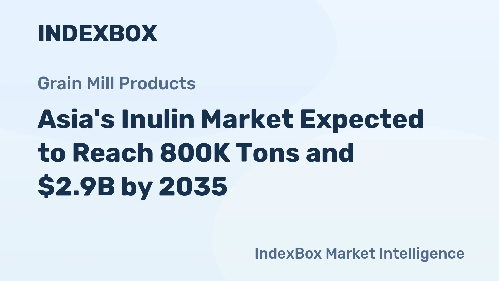 Asia's Inulin Market Expected to Reach 800K Tons and $2.9B by 2035