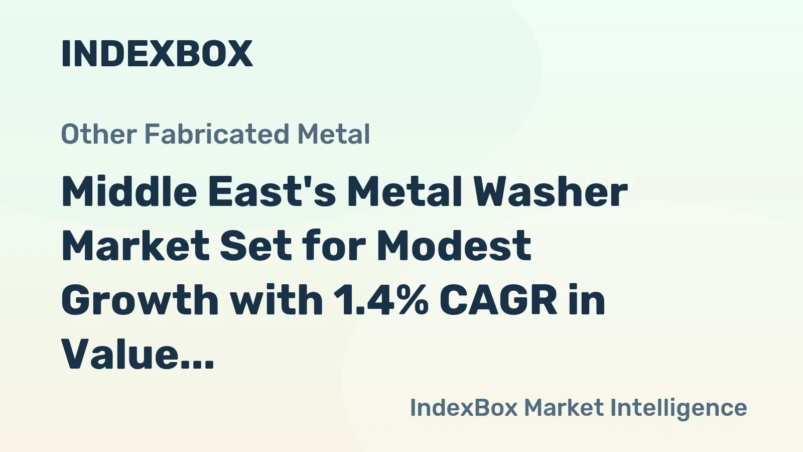 Middle East's Metal Washer Market Set for Modest Growth with 1.4% CAGR in Value