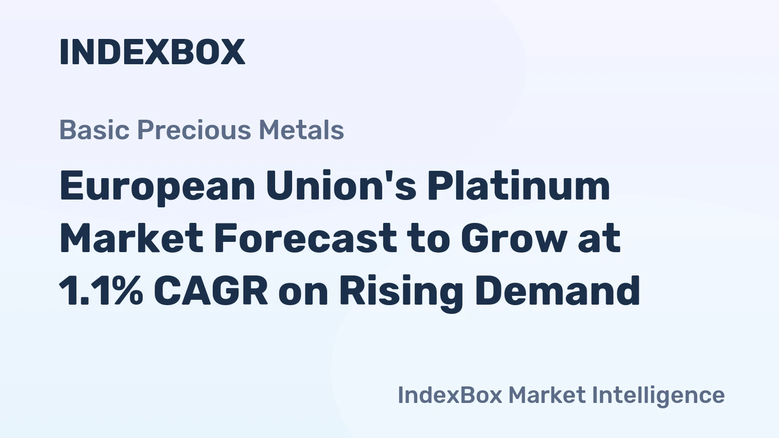 European Union's Platinum Market Forecast to Grow at 1.1% CAGR on Rising Demand