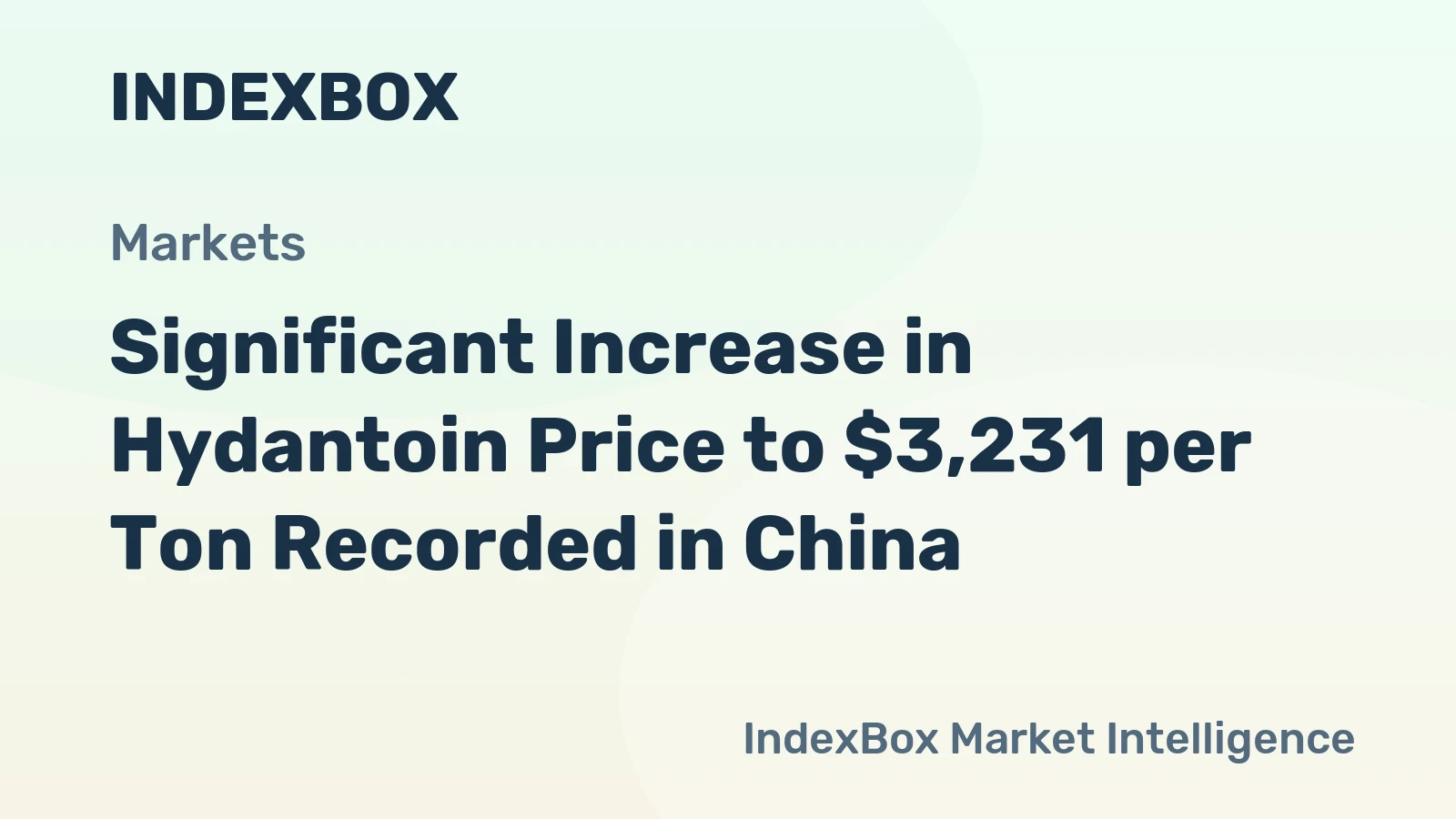 Significant Increase in Hydantoin Price to $3,231 per Ton Recorded in China